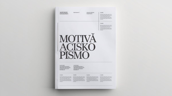 Primer motivacijskega pisma - Moj primer